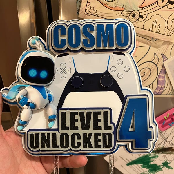 Astro Inspired 3D Birthday Cake Topper, Party Decorations, Unique ...