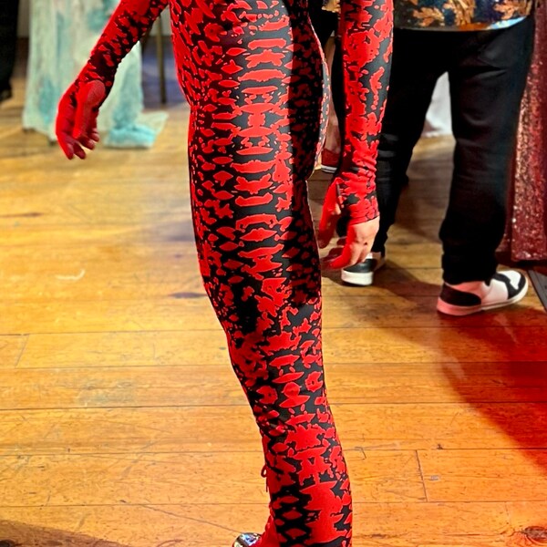 Red Snake Costume Women, Red Rave Bodysuit, Animal Costume Women, Rave ...