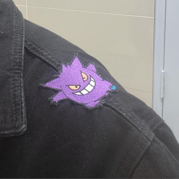 Gengar Patch Pokemon Iron on Patch Sew on Patch Anime Cartoon Patch Bag ...