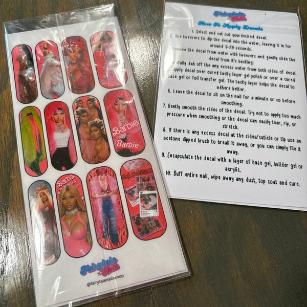 PAPER Chaser-colorful Money Nail Decals 40mm-fits 1XL-2XL Nail Tips - Etsy