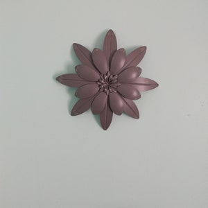 Galvanized Wall Flower/ Red Metal Flower/ Flower Art/ Metal Flower ...