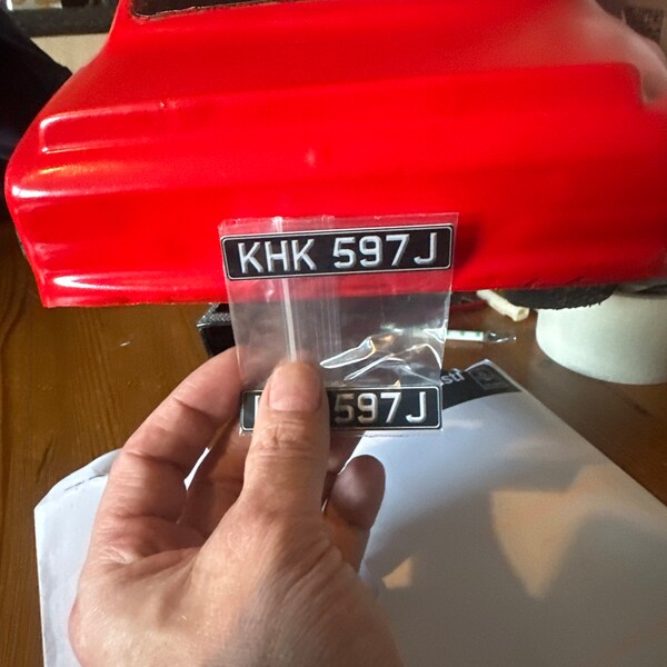 1:8 Scale UK British RC Mini Plastic Number / License Plates Pair for ...