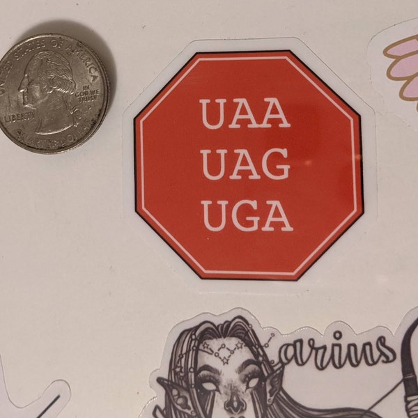 Stop Codon, Vinyl Science Sticker, Biology, Genetics, Geekery, Gift for ...