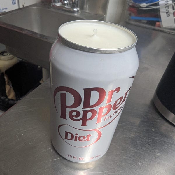 Dr Pepper Scented Soy Wax Candle 7.5 Oz | Hand Poured Dr Pepper Custom ...