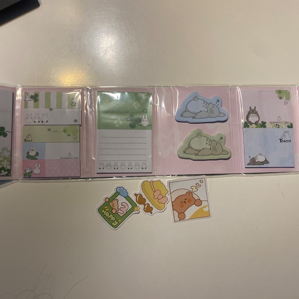 My Neighbour Totoro Memo Pad Sticky Notes, Japanese Kawaii Stationery ...