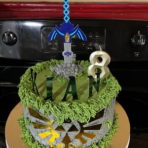 Zelda Master Sword Personalized Cake Topper - Etsy