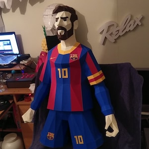 MESSI Papercraft PDF Template DIY 3d Model FanArt Paper - Etsy España