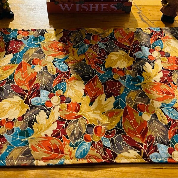 11" Fall Circular Placemat/centerpiece Reversible Round Fall Small ...