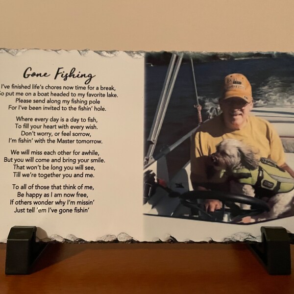Gone Fishing Memorial, in Loving Memory Sign, in Loving Memory Gifts ...