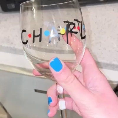 Personalised friends Theme Gin Glass, Gift, Birthday, Hen Do, Secret ...