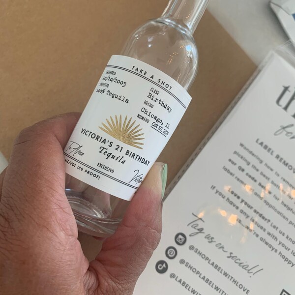 We've Tied the Knot Wedding Shot Labels, Engagement Party Favors ...