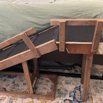 12x56 Adjustable Ramp 2 Side Rails Carpet Traction Bumps Small to ...