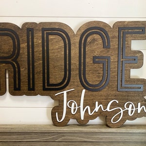 Stacked Custom Name Sign Wood Name Sign Nursery Sign | Etsy
