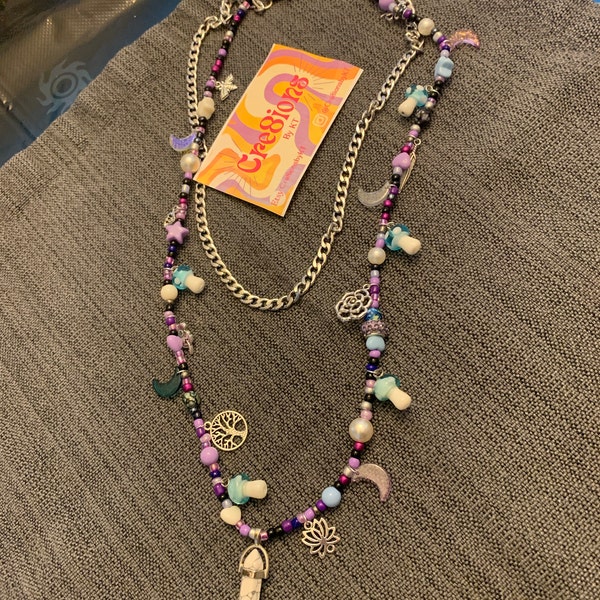 Trippy Dreams Drop Chain, Chain and Bead Belt, Festival Fashion - Etsy