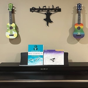 Music Note Wall Art, Wooden Sheet Music, Piano Teacher Gift, Wall ...