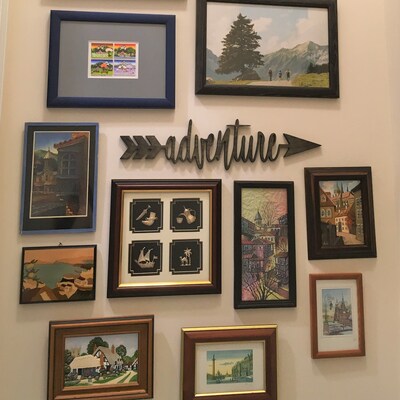 Adventure Sign, Arrow Wall Decor, Wood Arrow Sign, Travel Decor ...