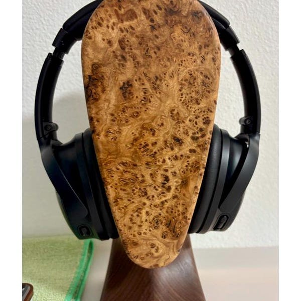 A Delightful Walnut Headphone Stand, Holder, Hanger | Hidden ...