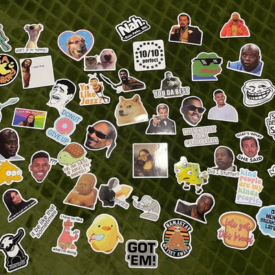 5-300 Pc Meme Stickers Internet Funny DIY Stickers for Hydroflask ...