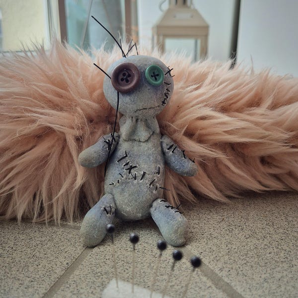 Voodoo Doll Needles Creepy Platinum Silicone Rag Sewing Pin Halloween ...