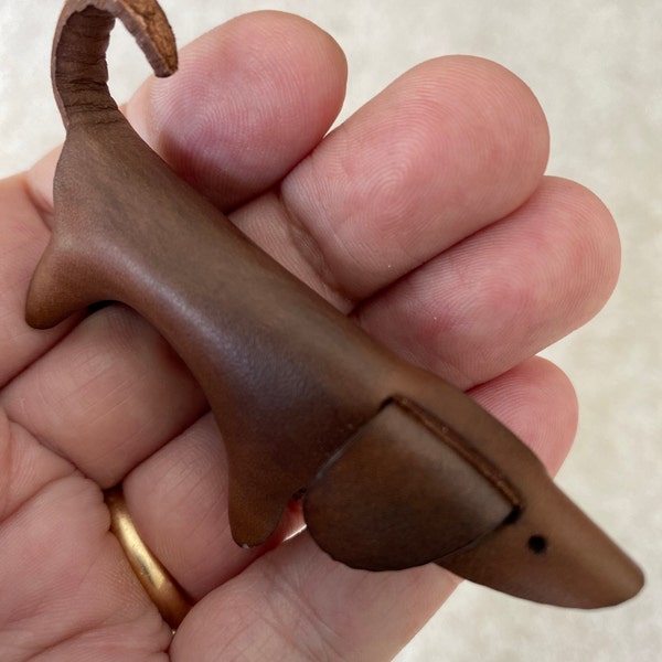 Little Animal Ornaments, Natural Leather Keychain Animal Toy's, Keyring ...