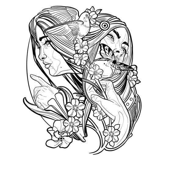 Ink Flow Tattoo | Procreate & Photoshop | Stamps | Stencils | Brushes ...