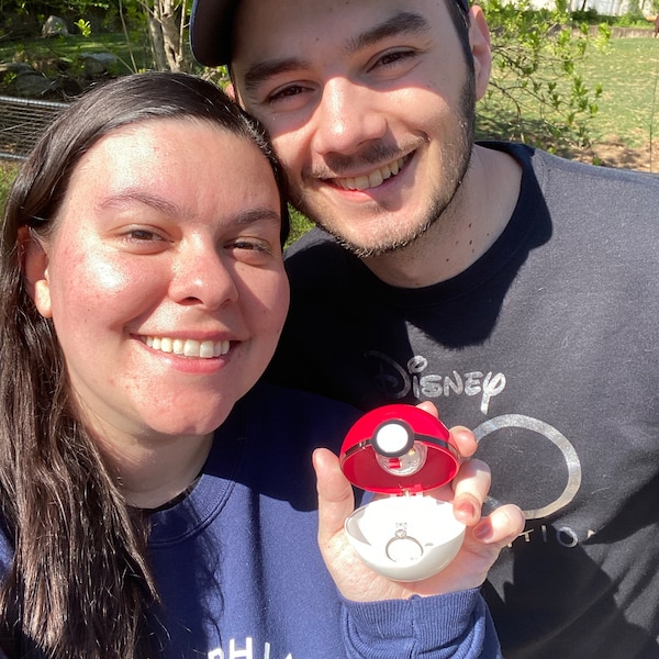 Ring Holder Pokeball Lightup LED Box Prop Gift Poke Ball Loveball Love ...
