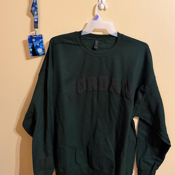 Personalized Puff Print Sweatshirt - Custom 3D Raised Text Hoodie ...