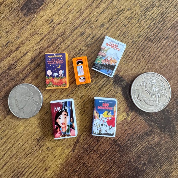 Mini Video Rental Store Display Shelf for 1:6 Scale Tapes, Mini VHS ...