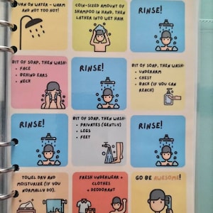 Shower Routine Printable Chart - Neurodivergent, ADHD, Autism, Visual ...