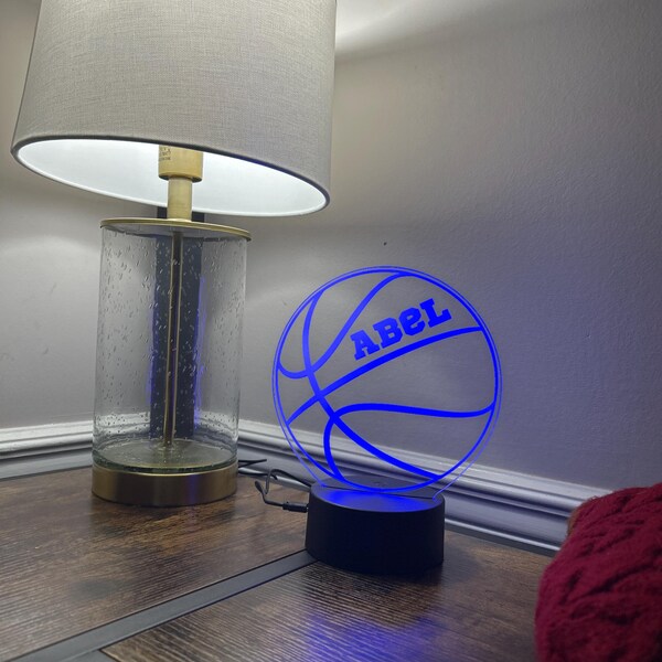 Basketball Personalized LED Night Light - Custom Gift for Fans, Sports ...