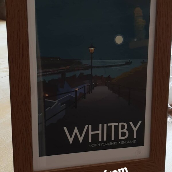 Whitby, North Yorkshire, England, UK - Signed Travel Poster Print - Etsy UK