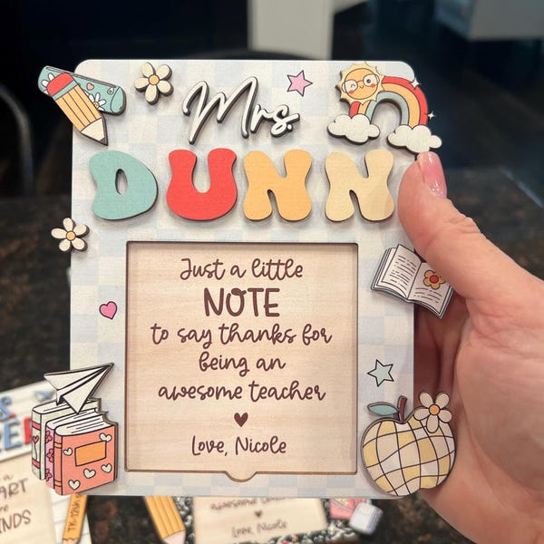 Personalized Teacher Door Sign, Classroom Decor, Floral Teacher Name ...