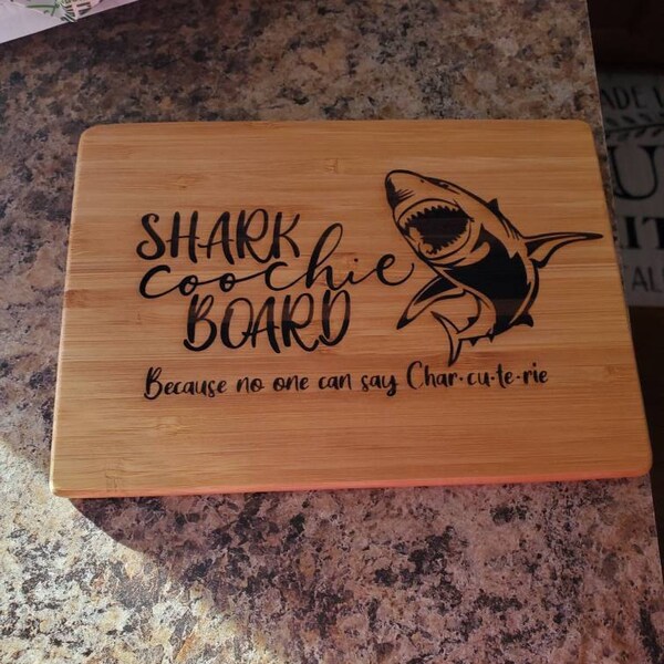 Shark Coochie Board / Kitchen Sign / Mini Cutting Board / Shark Board ...