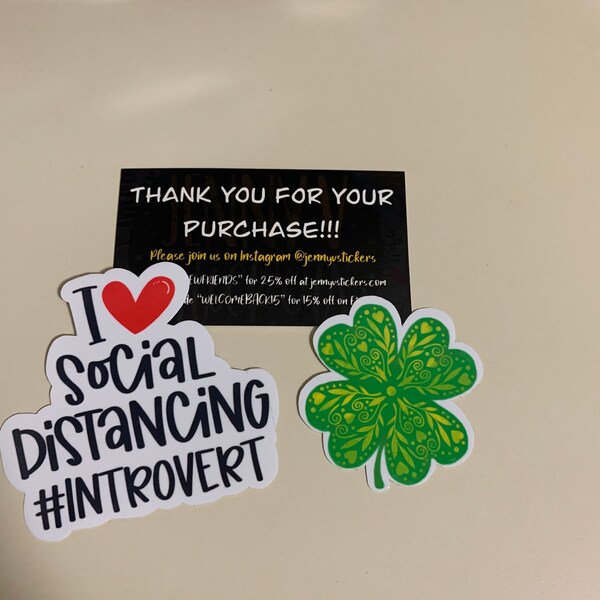 I Love Social Distancing Vinyl Sticker, Kindness Sticker, Laptop ...