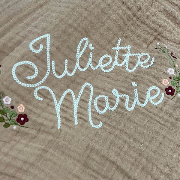 Personalized Embroidered Baby Receiving Blanket, Baby Blanket With Name ...