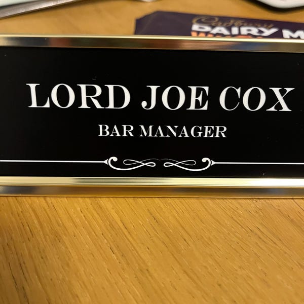 Personalised Desk Plaque With Black Text Desk Plaque Name and Job Title ...