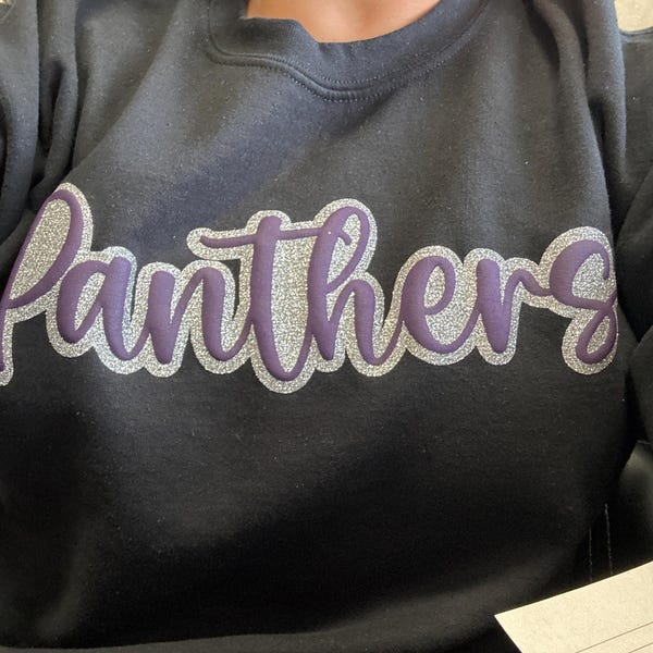 Puff Print Custom Team Name Sweatshirt, Scool Mascot Sweatshirt Shirt ...