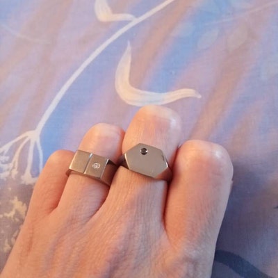 Cracked 3D Printed Titanium Gold Inlay Ring HALF CRACK - Etsy