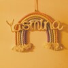 Personalized Rainbow Macrame, Name Sign for Wall, Kids Room Deco, Gift ...