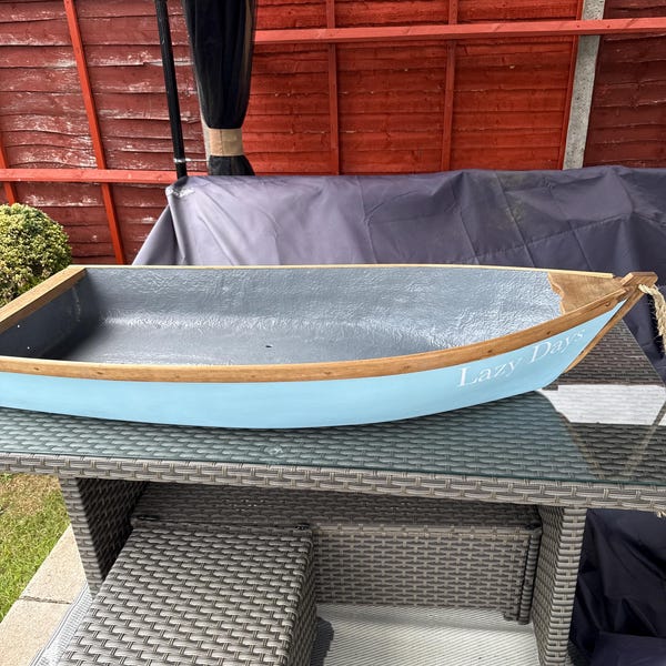 Large Boat Planter, Personalised, Plant/flower Pot, Christmas Gift ...
