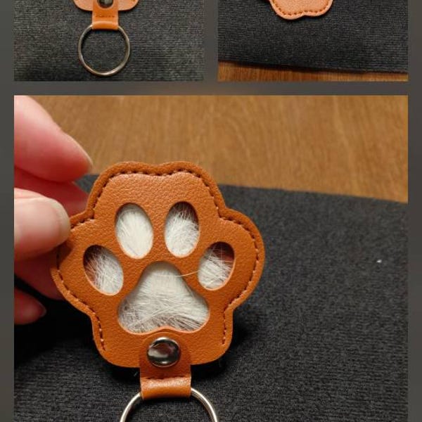 Pet Hair Memorial Charm, Personalized Pet Hair Keepsake Holder for Dog ...