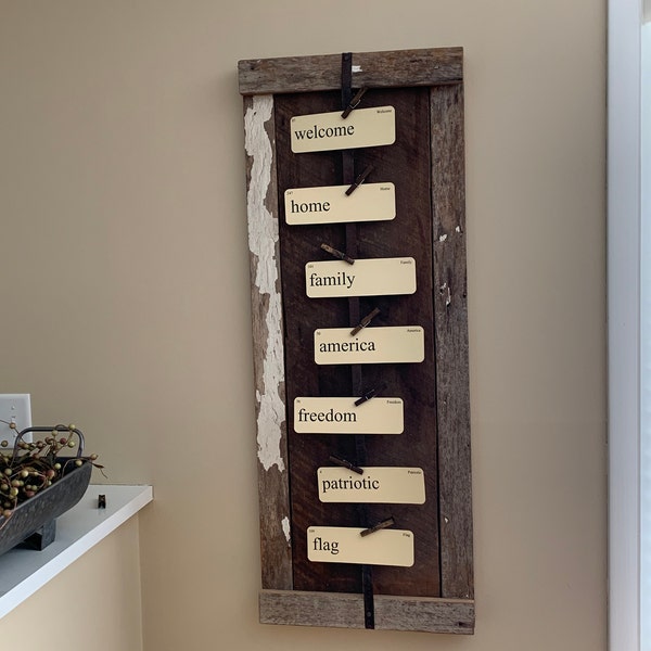 AMERICA Flash Cards LARGE Vintage Inspired Word Flashcard SET of 8 ...