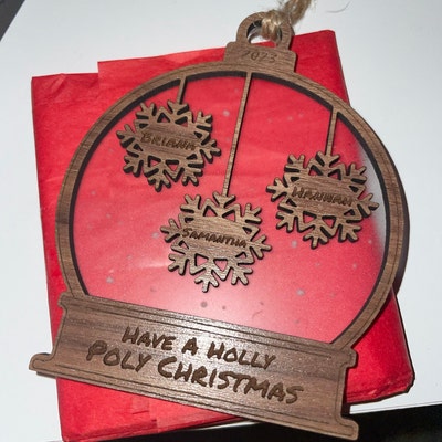 Personalized Polyamory Ornament Have a Holly Poly Christmas 2024 - Etsy