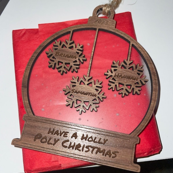 Personalized Polyamory Ornament - Have a Holly Poly Christmas 2025 - Etsy