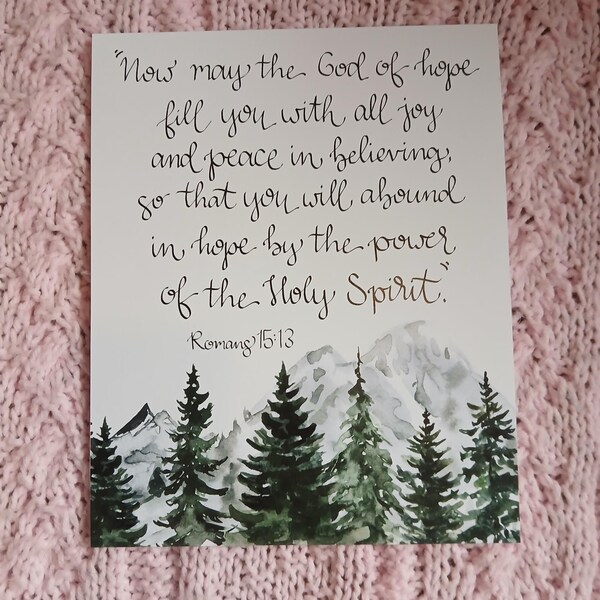 Psalm 103:13 (physical Print) - Hand-written Bible Verse, Encouraging ...