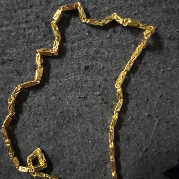 Snake Chain Necklace,baht Chain 22K 24K Yellow Gold Plated,thailand ...