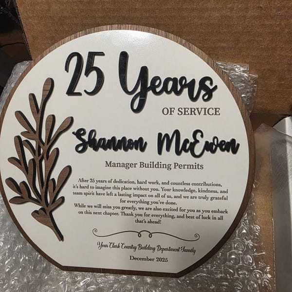Engraved Retirement Plaque: Personalized Farewell Gift - Etsy