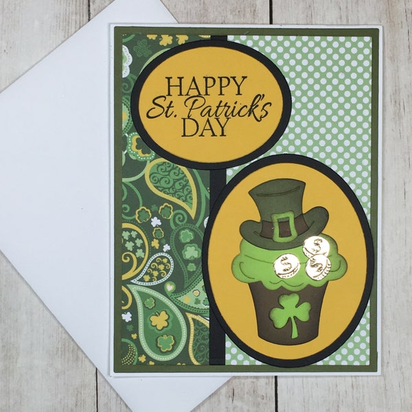 St Patricks Day Digital Paper St Patrick Scrapbooking Papers Shamrock ...