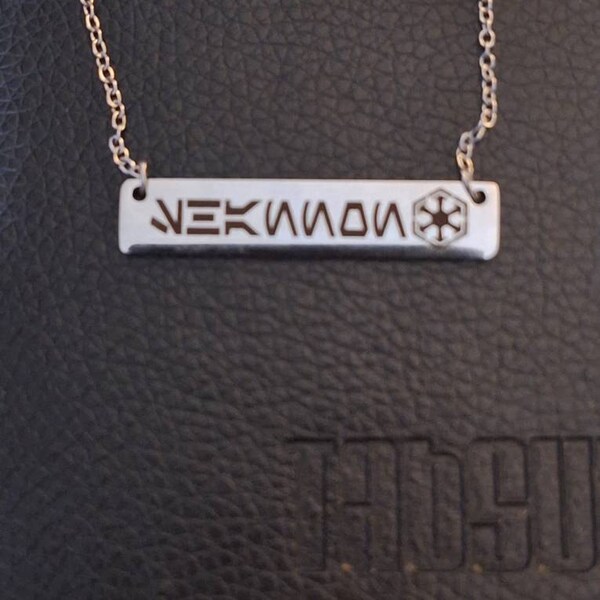 Star Wars Aurebesh Name Necklace, Jedi Order Custom Rebel Alliance Star ...