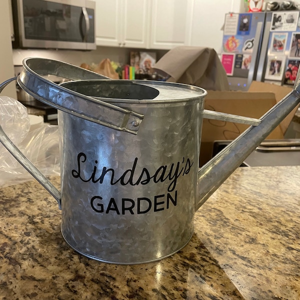 Galvanized Garden Personalized Watering Can, Gifts for Her, Garden ...